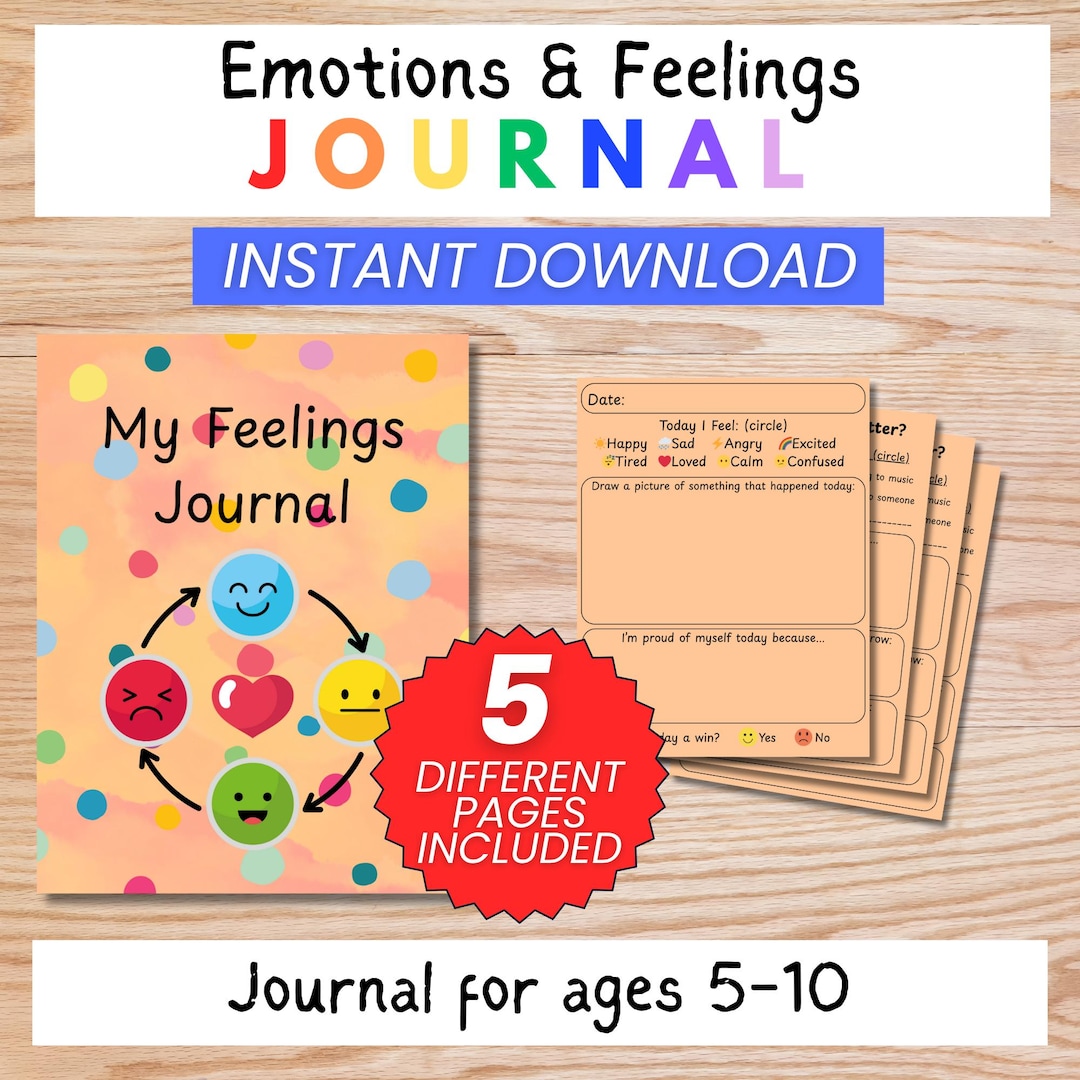 Daily Emotions & Feelings Journal - Etsy