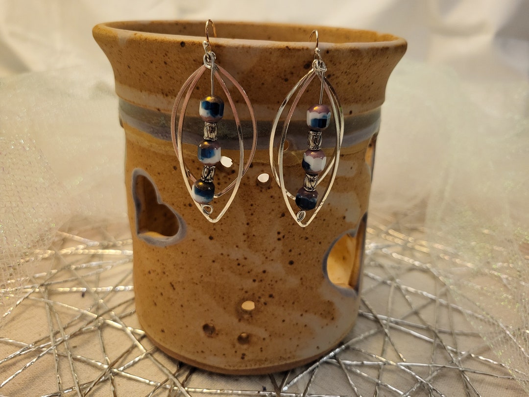 Oblong Metal With Multi Colored Beads - Etsy