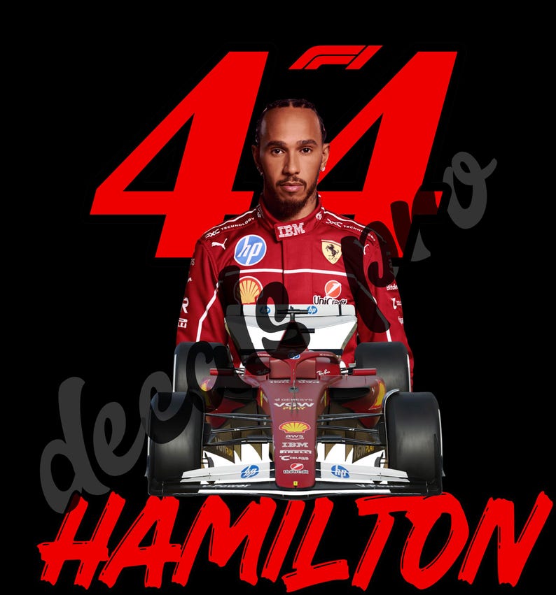 44 Lewis Hamilton PNG Ferrari Formula 1 Design High Quality F1 Graphic ...