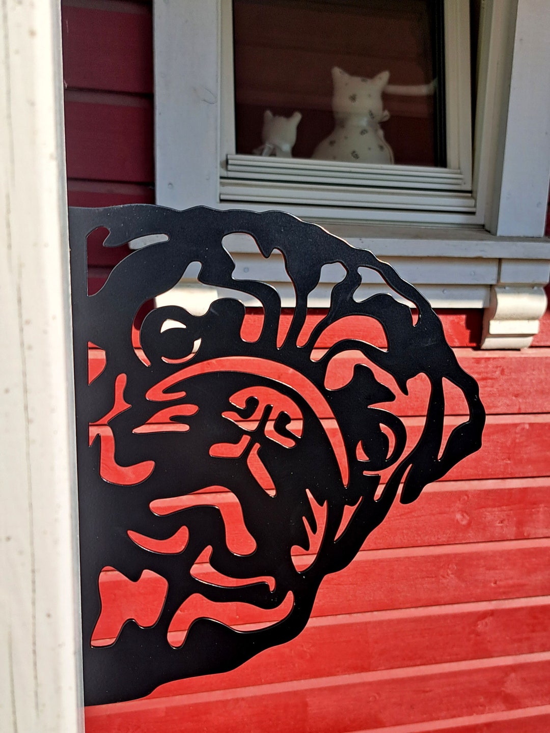 Weatherproof Metal Pug Decoration for Your Garden - Etsy