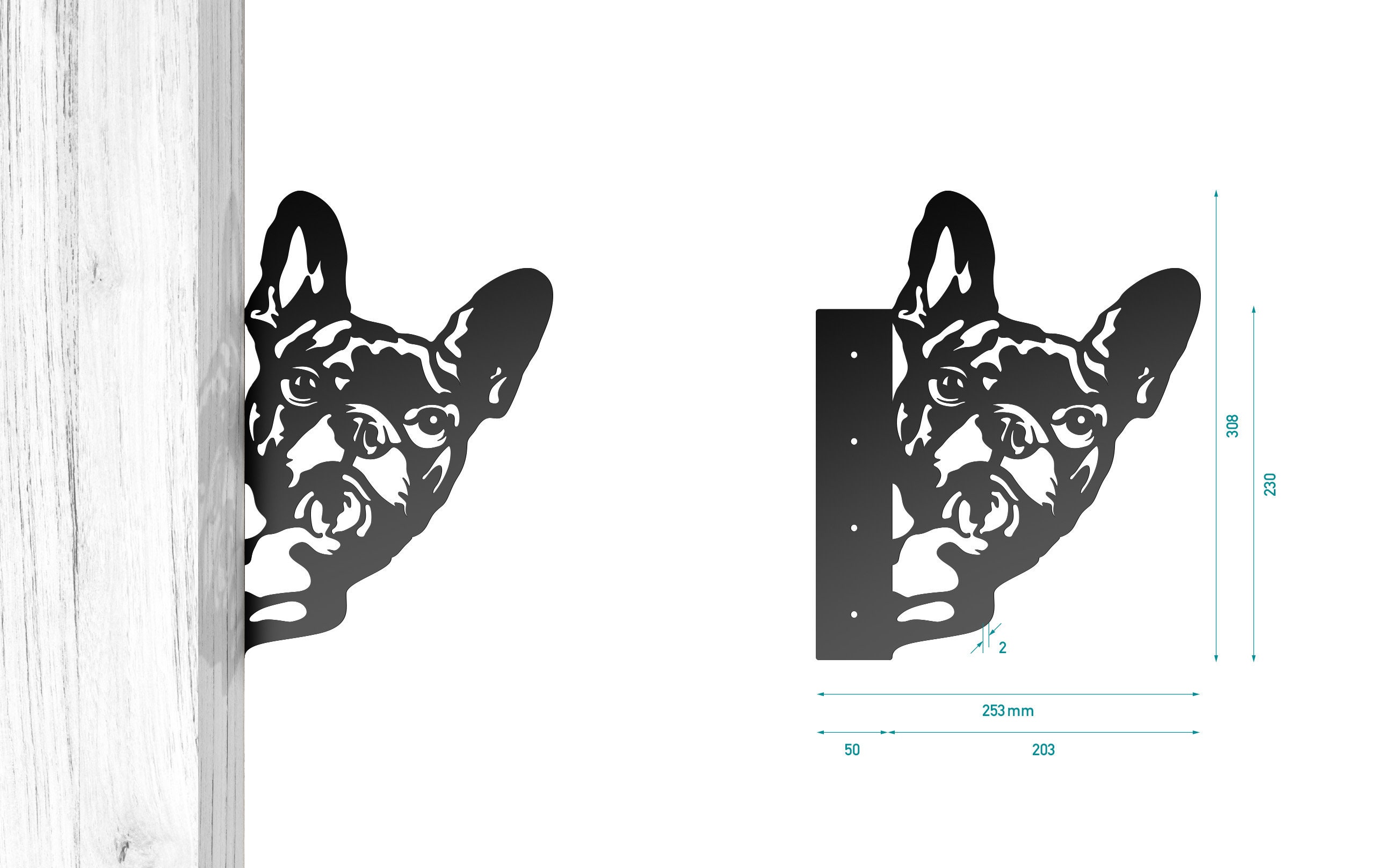 Weatherproof Metal Frenchie Decorative French Bulldog for Your - Etsy