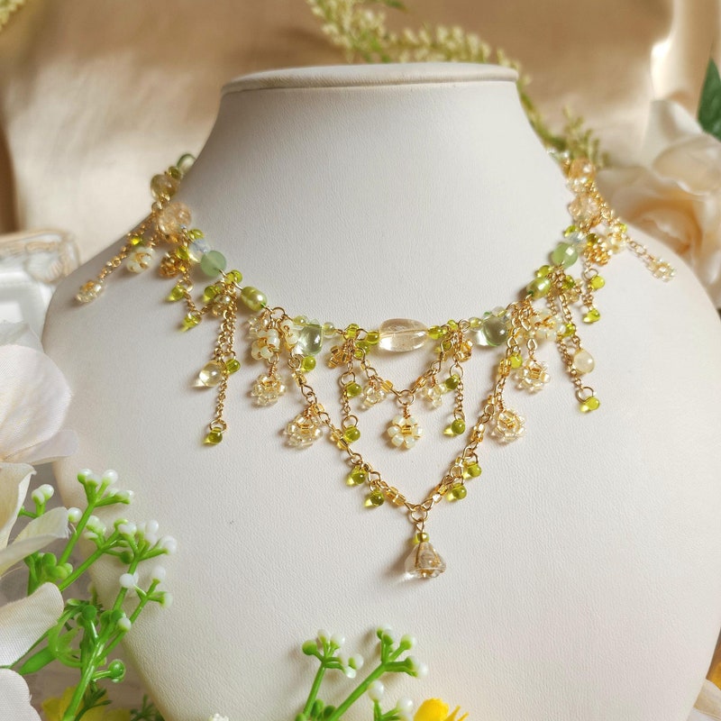 Floral Necklace - Etsy