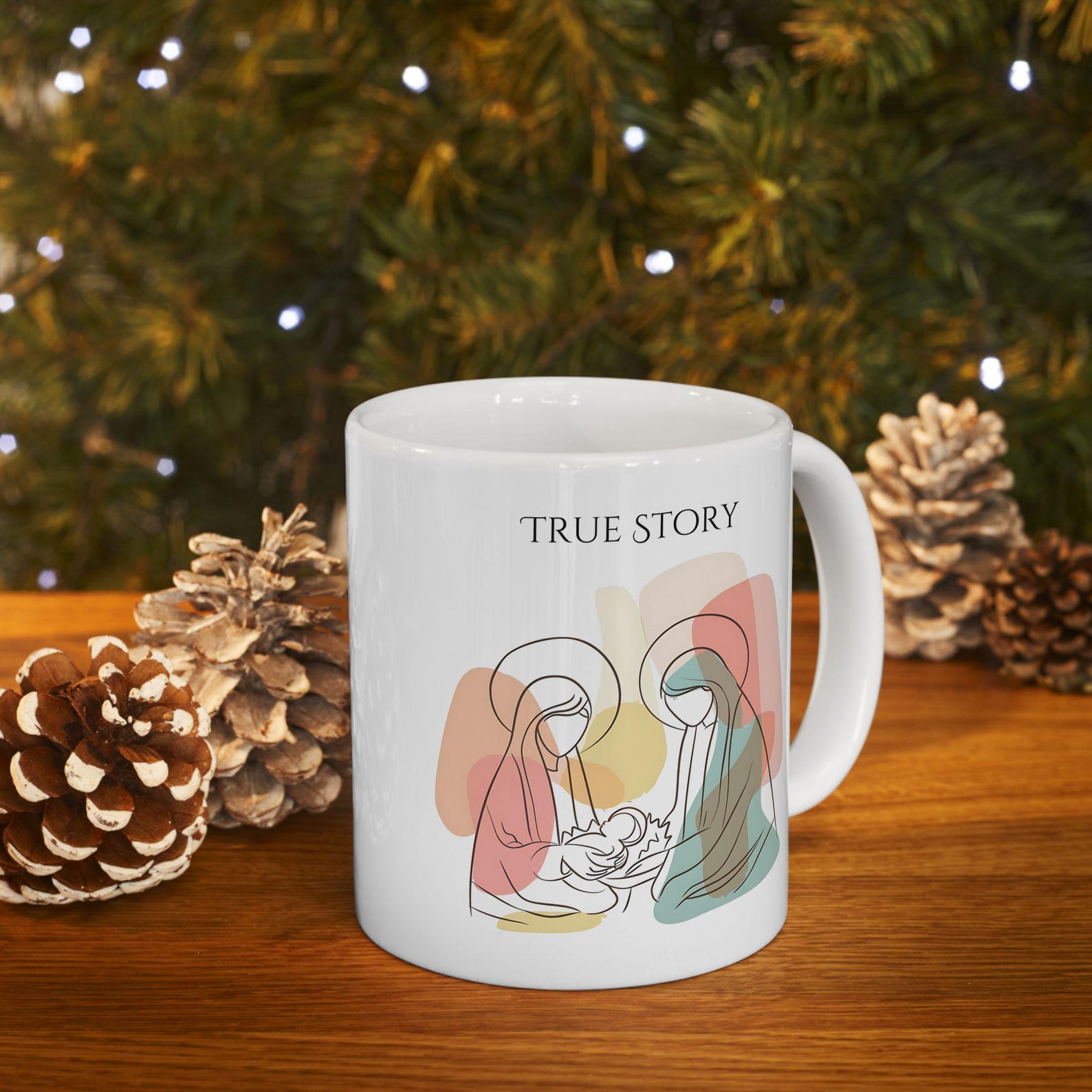 Nativity Mug, Christian Mug, Christmas Coffee Mug, Nativity Scene Mug ...