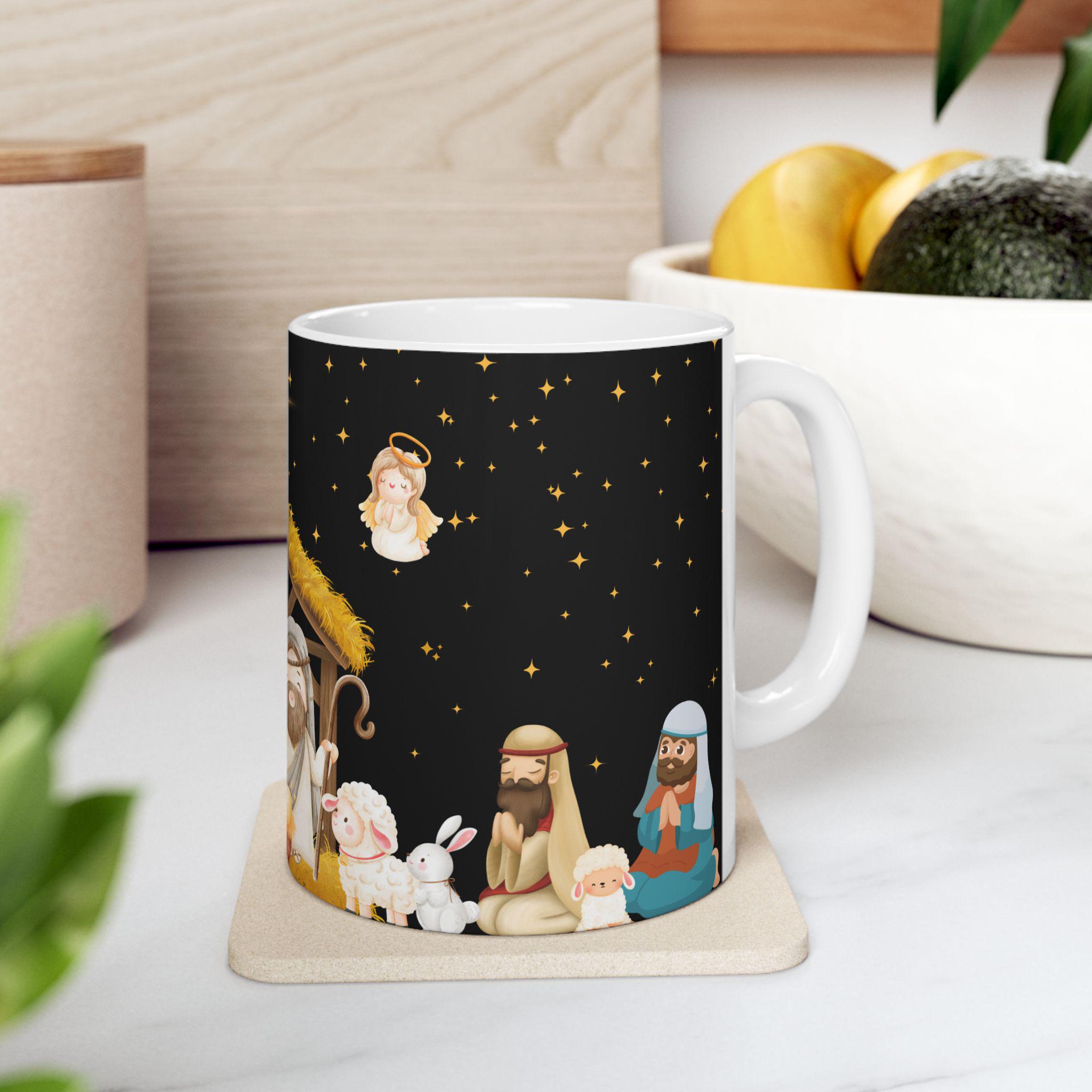 Nativity Mug, Christian Mug, Christmas Coffee Mug, Nativity Scene Mug ...
