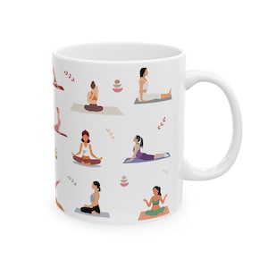 Yoga Instructor Gift, Yoga Mug, Yogi Gift, Yoga Coffee Cup, Yoga ...