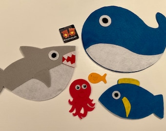 Five Little Fish Felt / Flannel Board / Puppet Set for - Etsy Canada