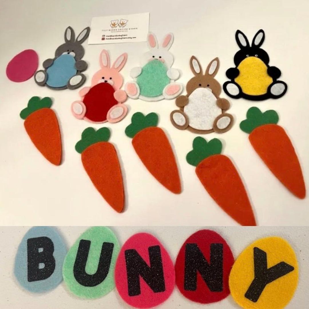 5 Little Bunnies (hide and Seek Game)/ Easter Eggs / 5 Little Carrots ...