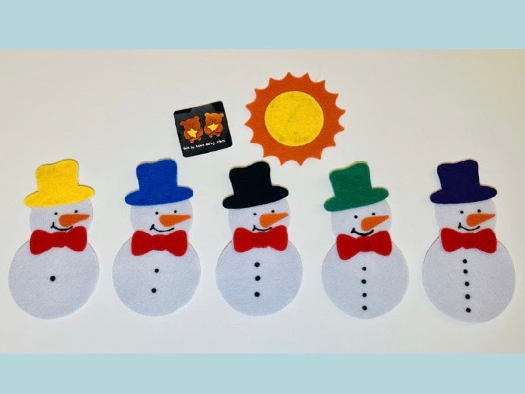 Five Little Snowmen(song&rhyme) / 5 Little Snowmen // Snowman, Felt ...