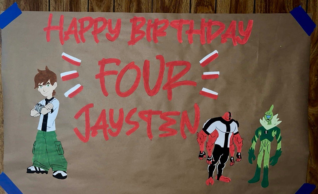 Ben 10 Birthday Banner - Etsy