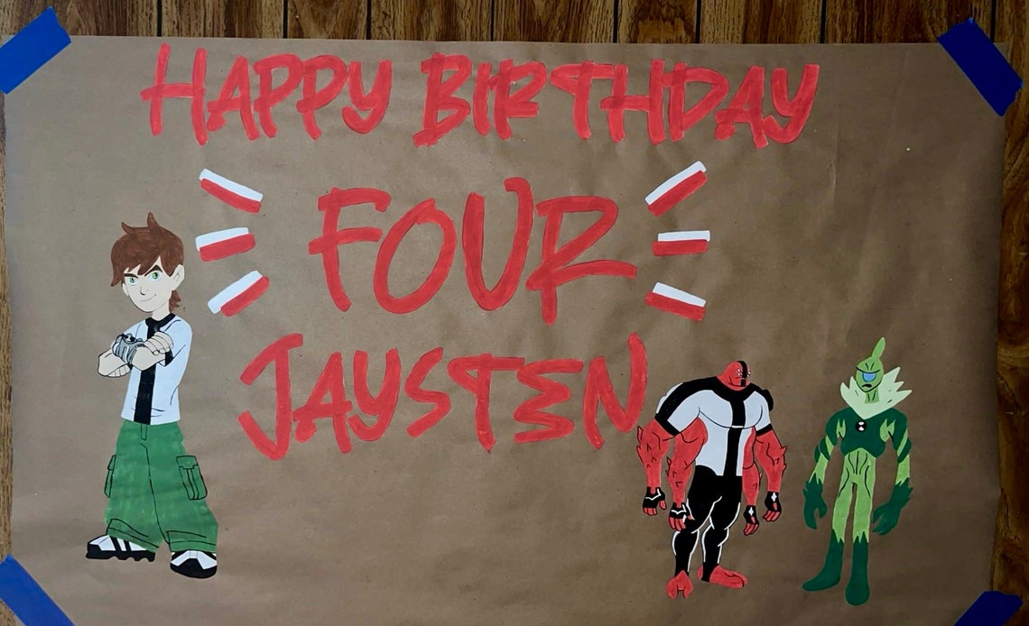 Ben 10 Birthday Banner - Etsy