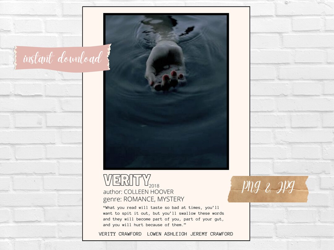 Verity Book Poster - Etsy