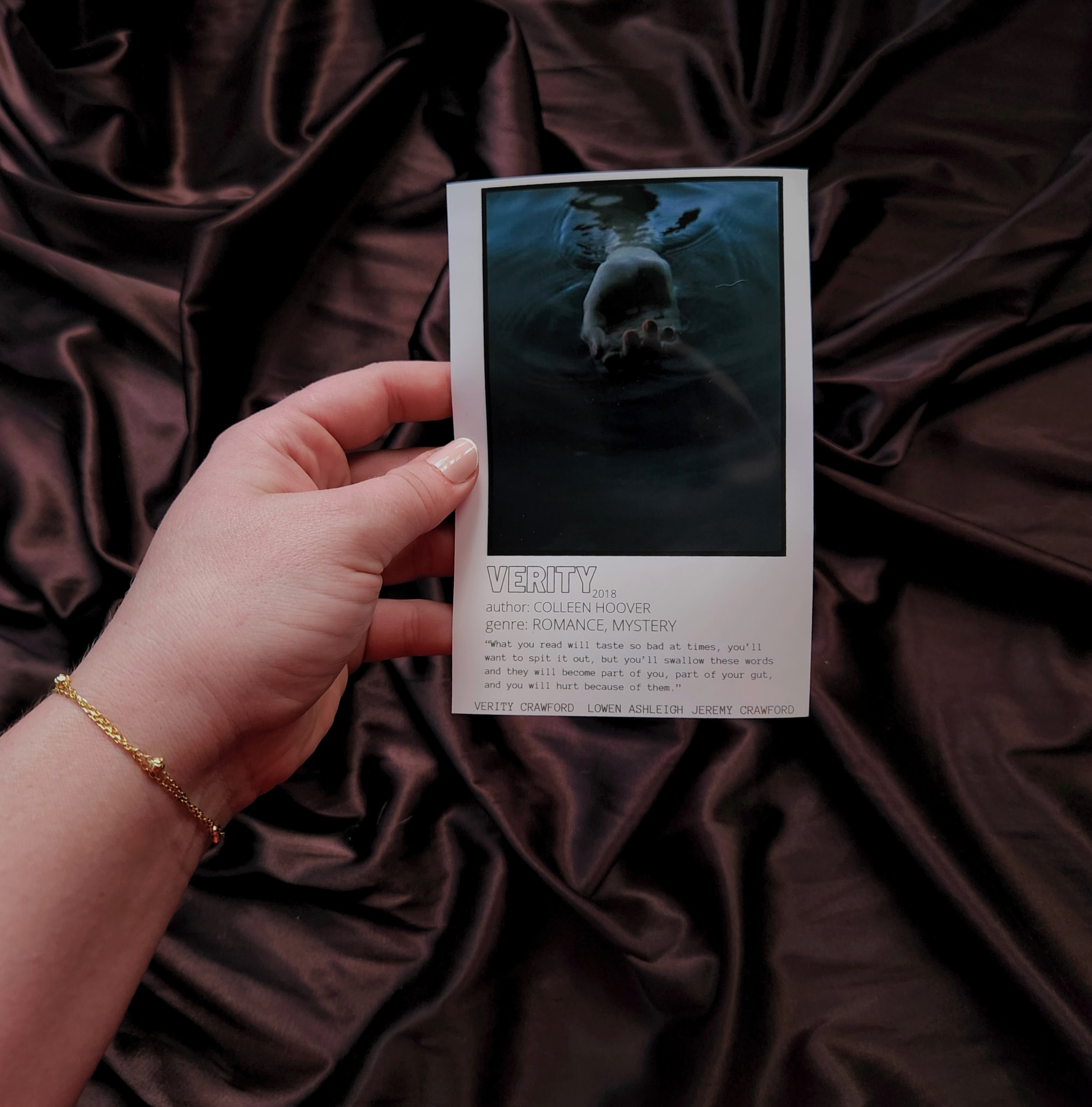 Verity Book Poster - Etsy