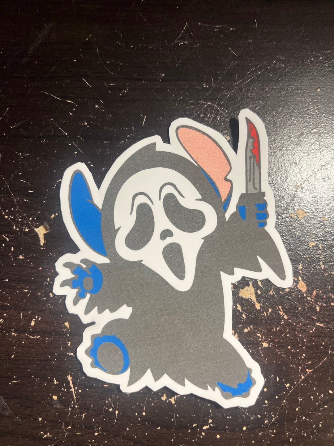 Stitch Ghostface Sticker - Etsy