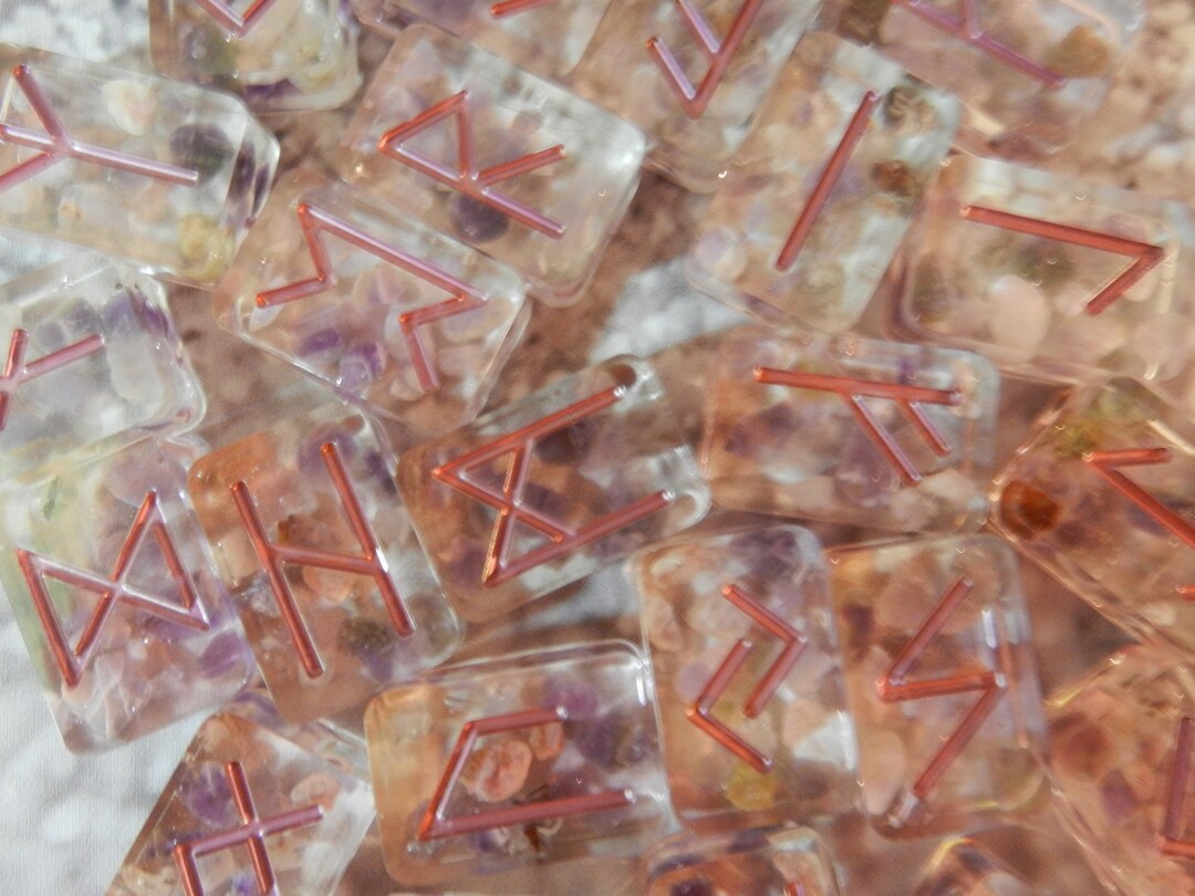 Mixed Crystal Runes Handcrafted Out of Resin - Etsy