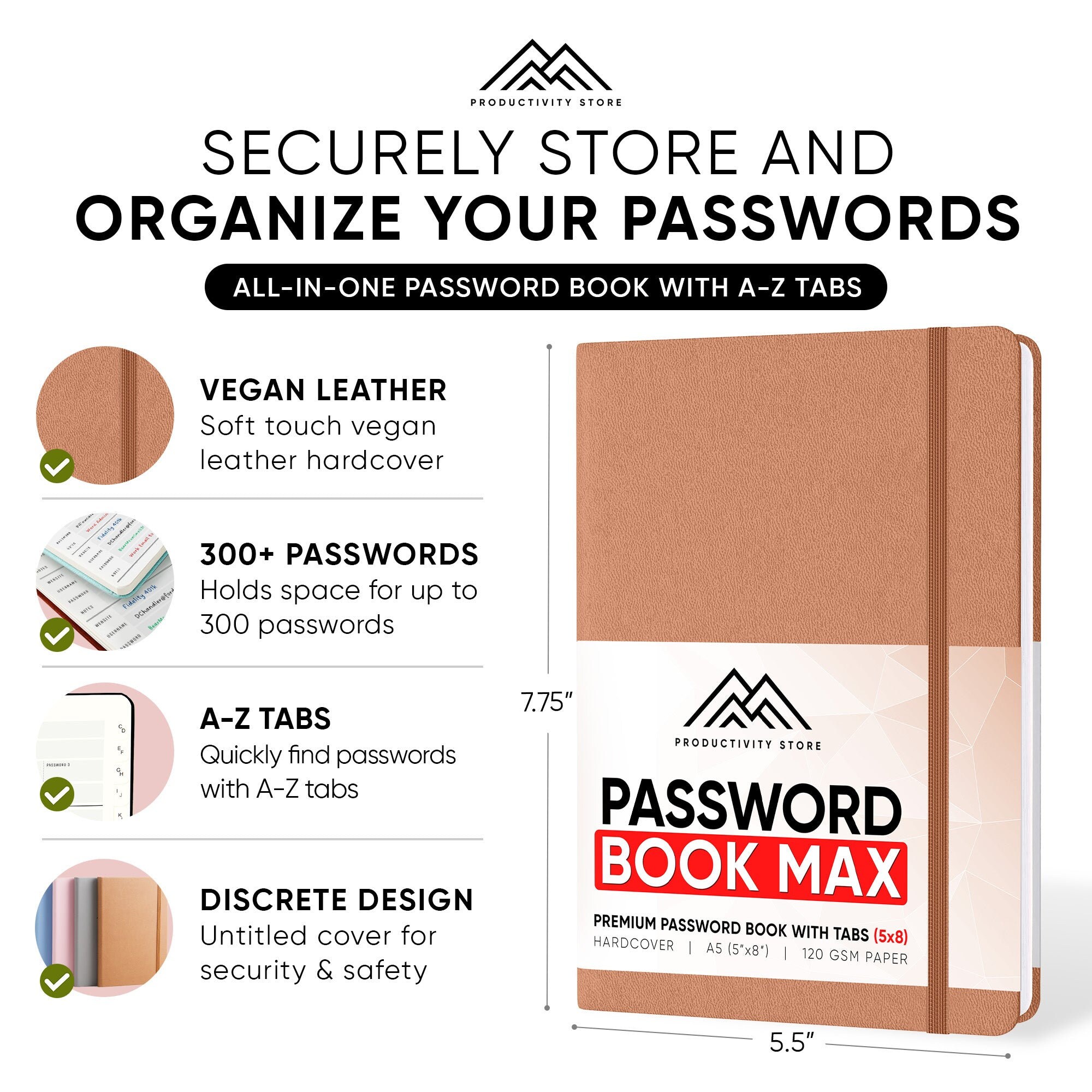 Password Book Max Best Password Book With Alphabetical Tabs Password ...