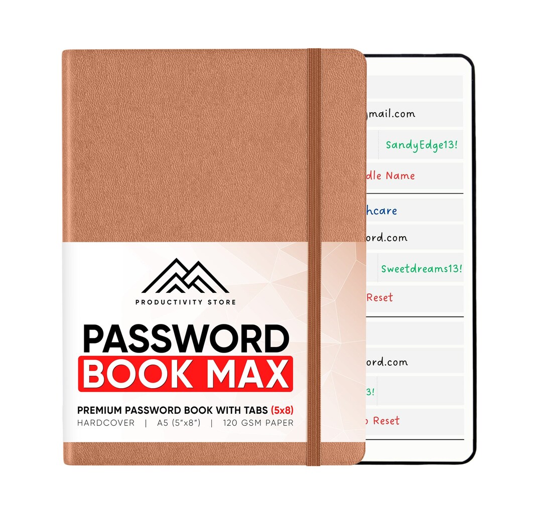 Password Book Max Best Password Book With Alphabetical Tabs Password ...