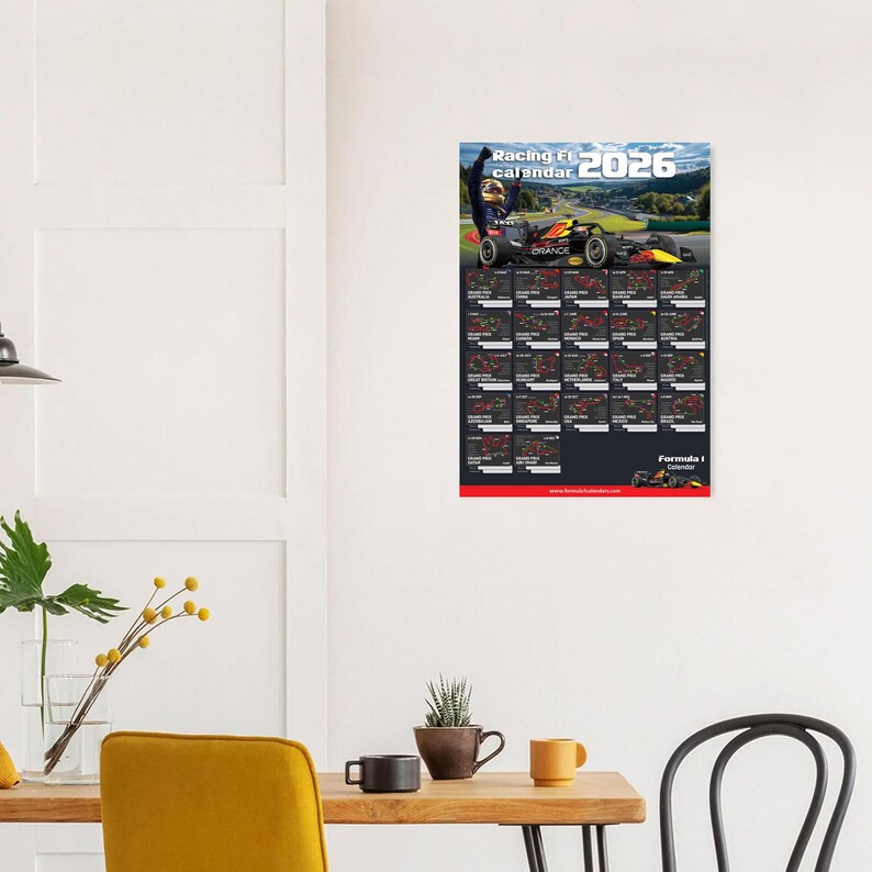 2026 UNIVERSAL Formula 1 Calendar 50x70 Poster BLACK HILLS - Etsy