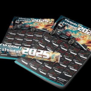 2025 ENGLISH Formula 1 Calendar 5070 Poster UNIVERSAL Green - Etsy