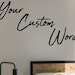 Custom Wood Word Sign, Personalized Wood Words, Wall Quotes, Wooden ...