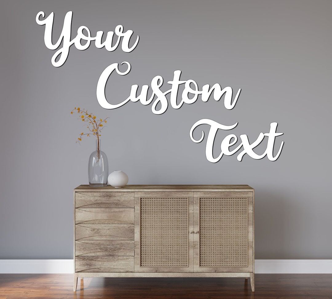 Personalized Wood Words, Custom Wood Word Sign, Wall Quotes, Wooden ...