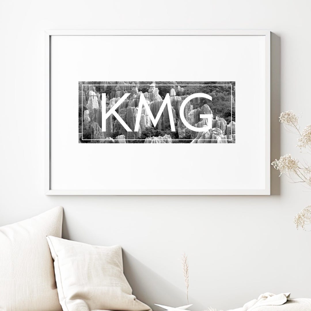 KMG Airport Code Poster Kunming Travel Art Aviation Wall Decor for ...