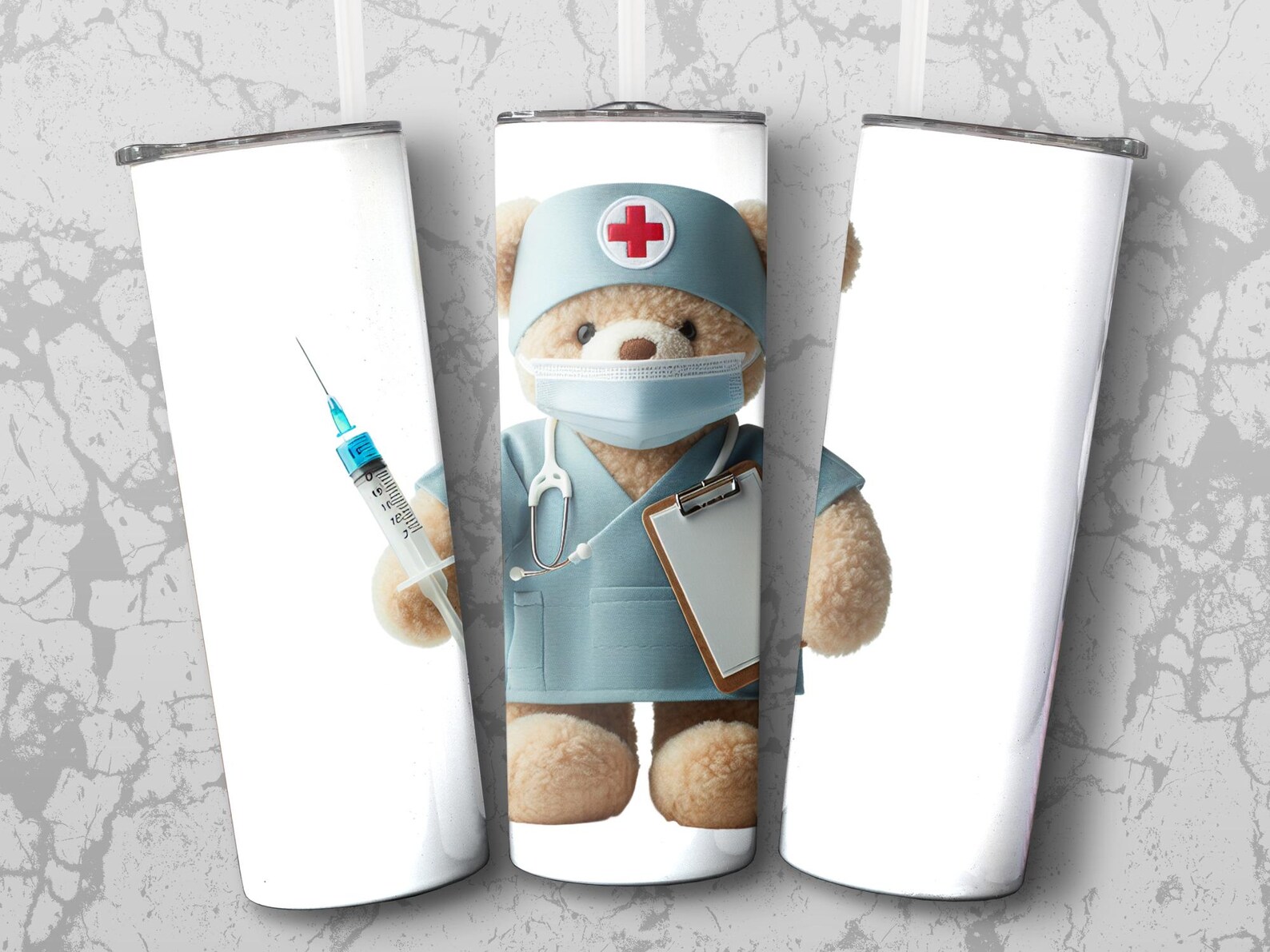 Cute Nurse Teddy Bear Digital Art, Doctor Bear Printable, Medical Theme ...