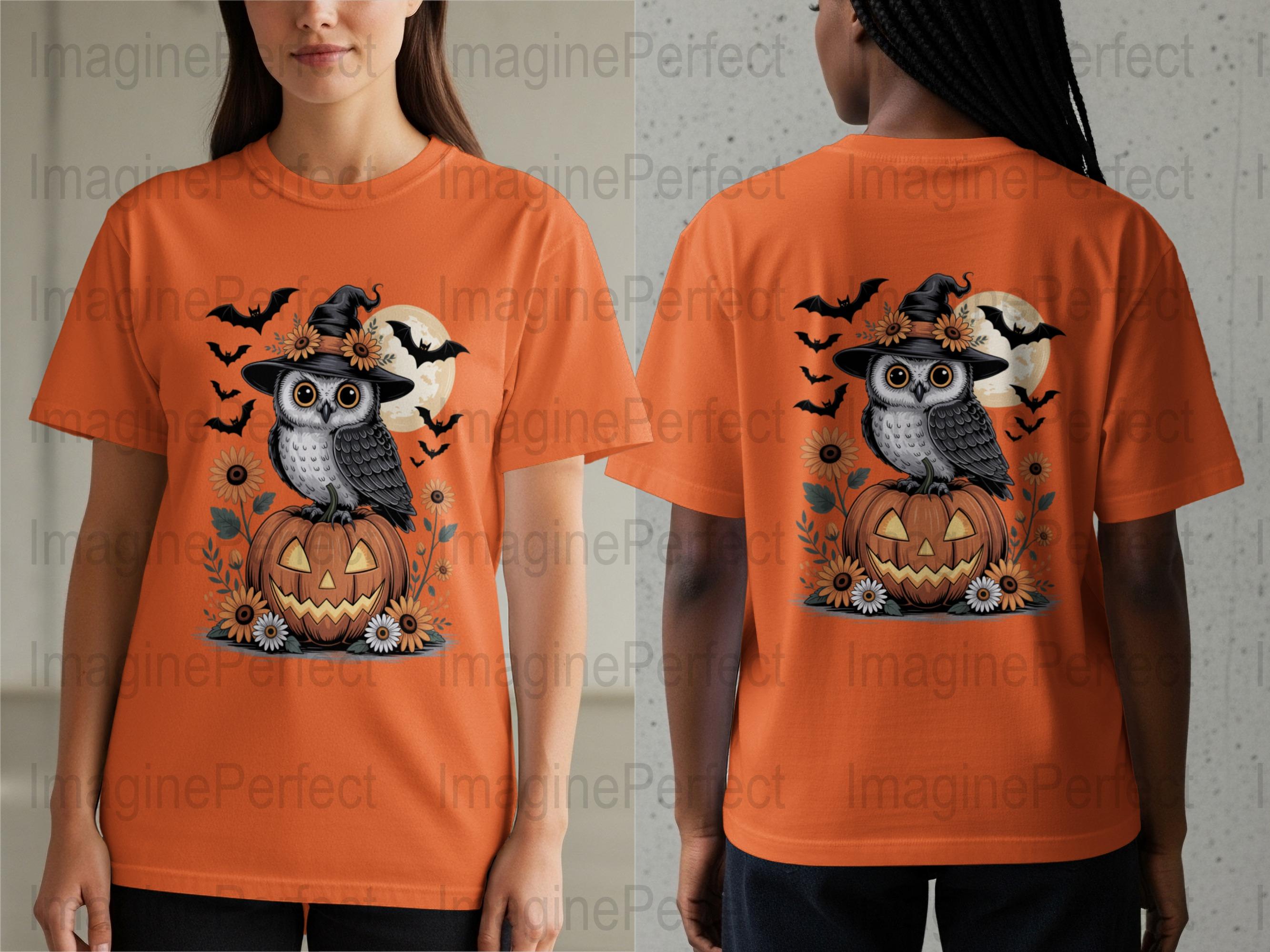 Halloween Owl Digital Download, Cute Owl Pumpkin Witch Hat Art, Spooky ...