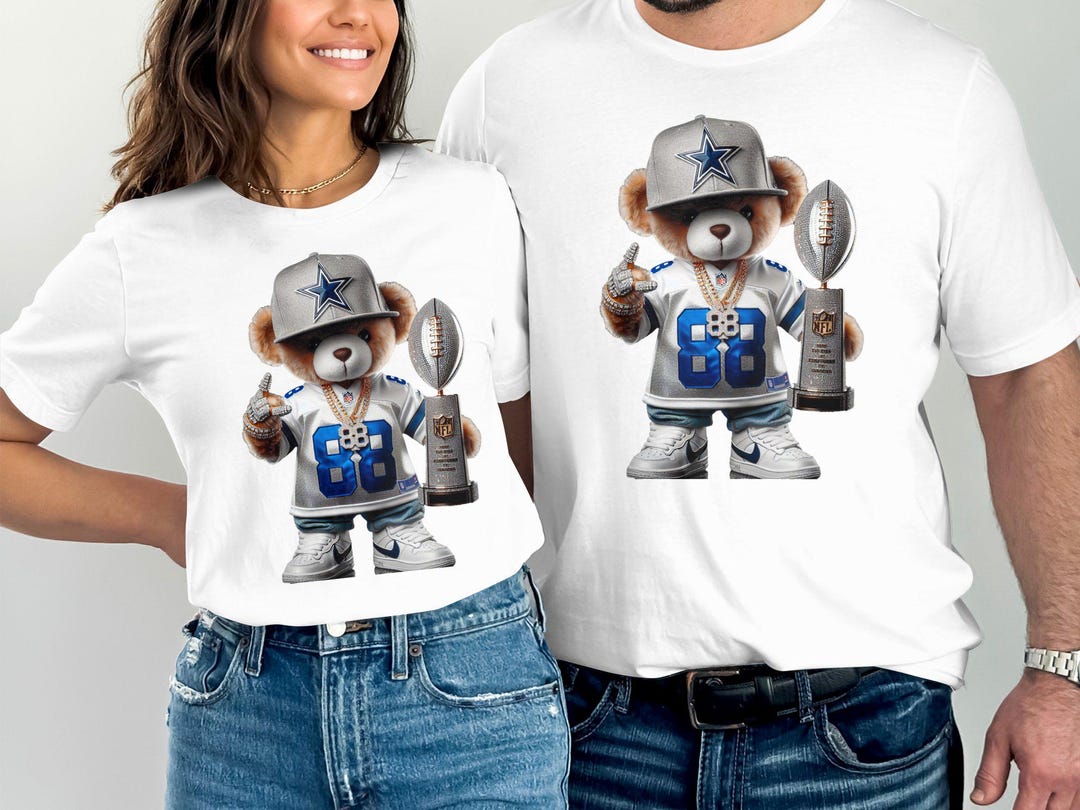 Cowboys Cute Teddy Bear Wearing Football Jersey 88 and Cap, Teddy Bear ...