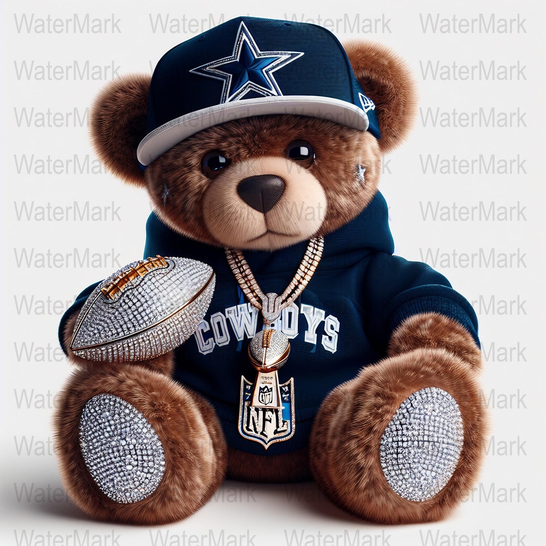 Cowboys Teddy Bear, Brown Hip Hop Teddy Bear, Dallas, Diamond Star ...