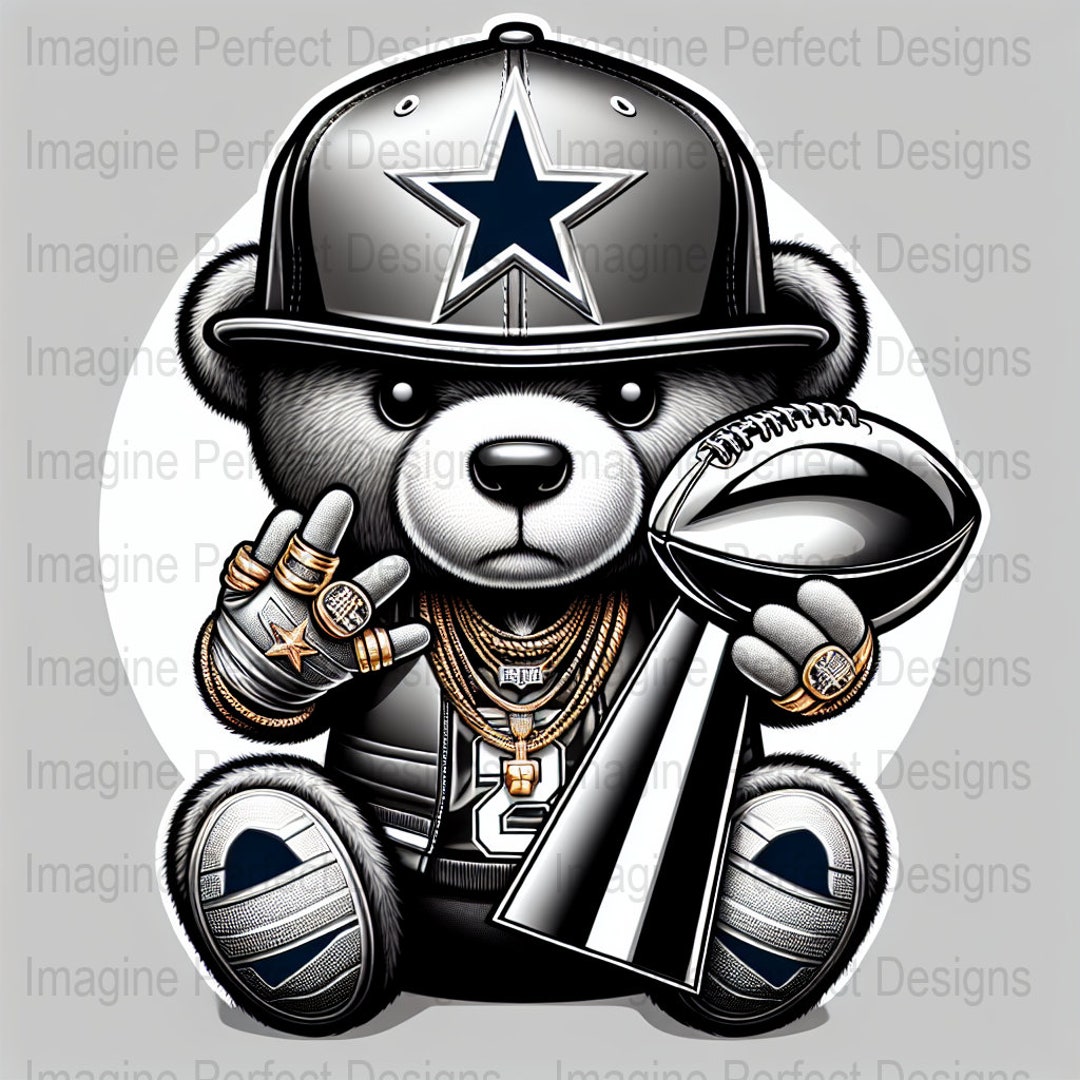 Hip Hop Bear With Football - PNG, JPEG, PDF (digital File) - Etsy