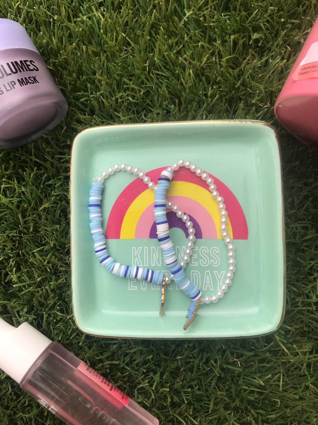 Blue Lightning Strike Preppy Bracelet - Etsy