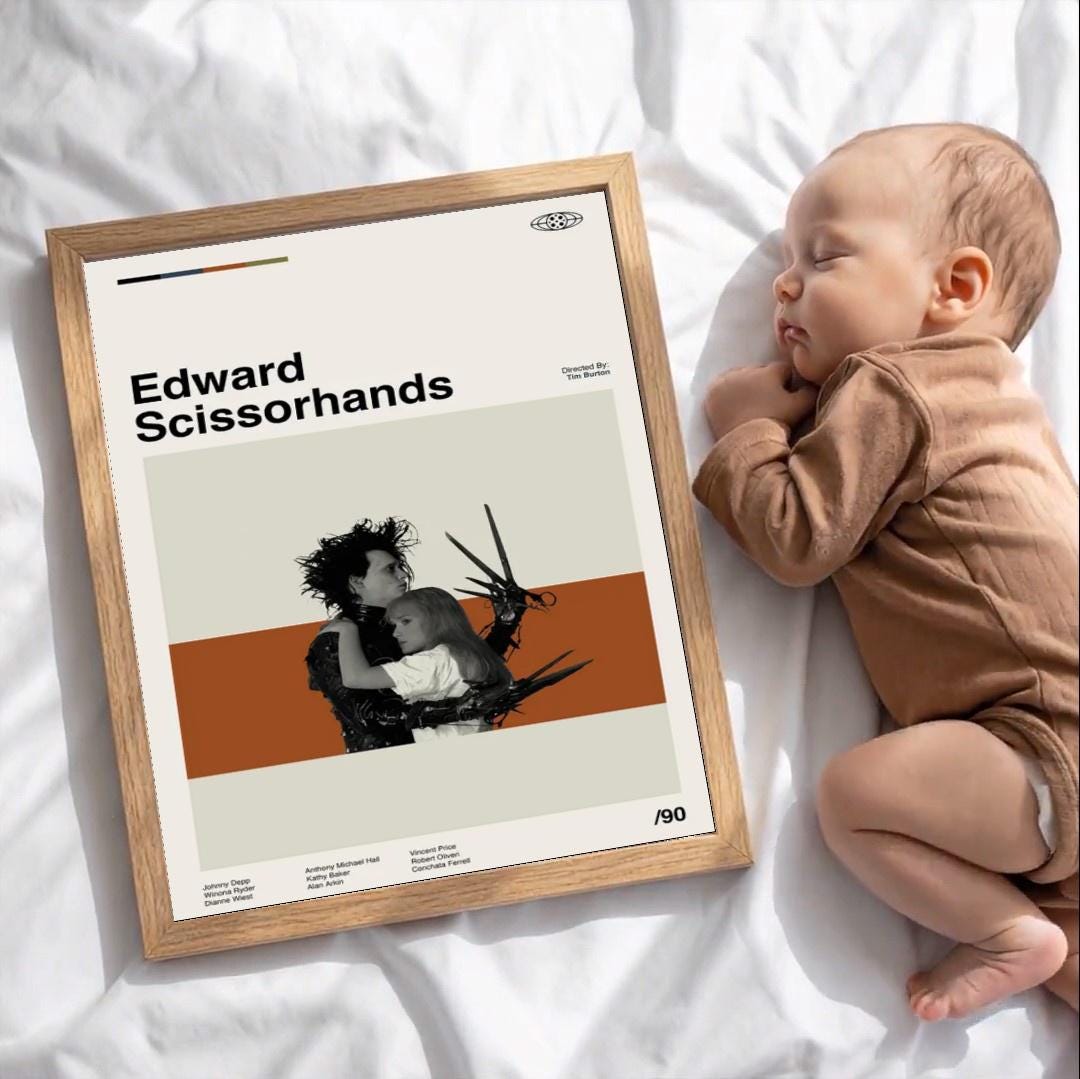 Edward Scissorhands Art Print Vintage Movie Poster Retro Minimalist ...