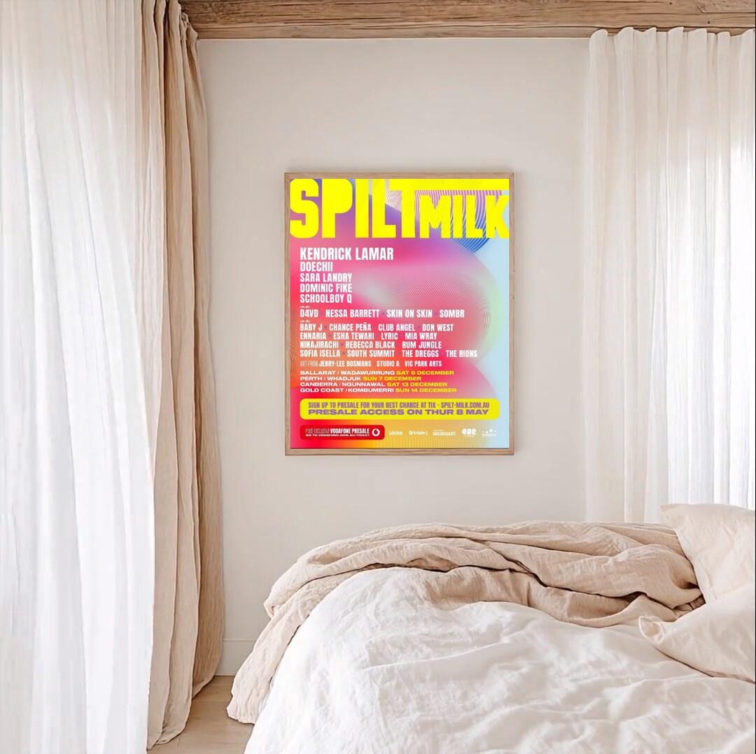Spilt Milk Festival 2025 Poster Kendrick Lamar Doechii Sara Landry ...
