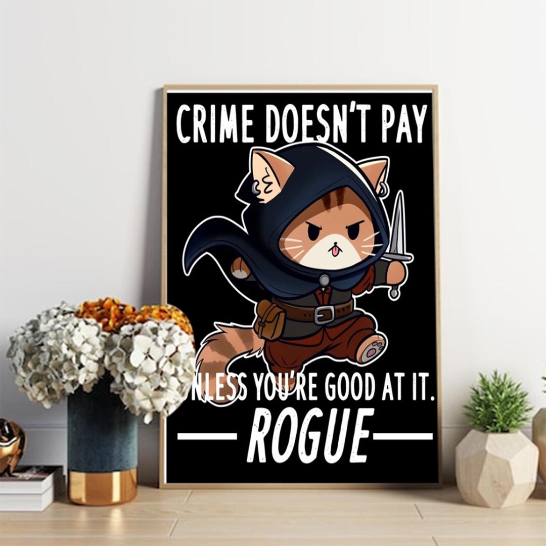 Chat Voyou Dnd Poster - Etsy