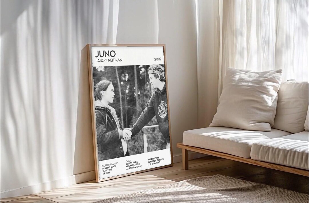 Juno Inspired Film Poster Cinema Art Print Pencil Sketch Illustration ...