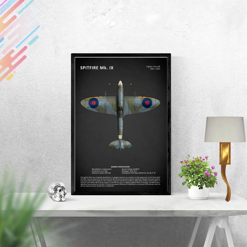 Le Spitfire Mk IX Poster - Etsy