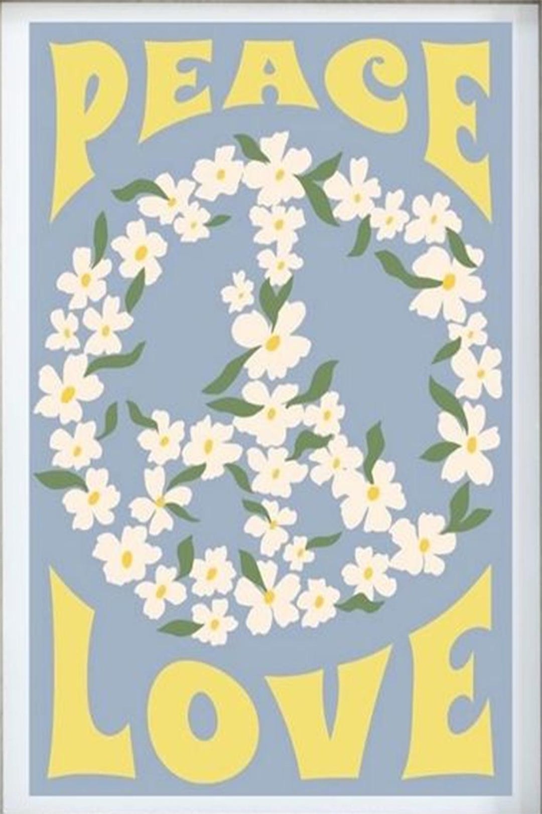 Peace Love Vintage Poster Poster - Etsy