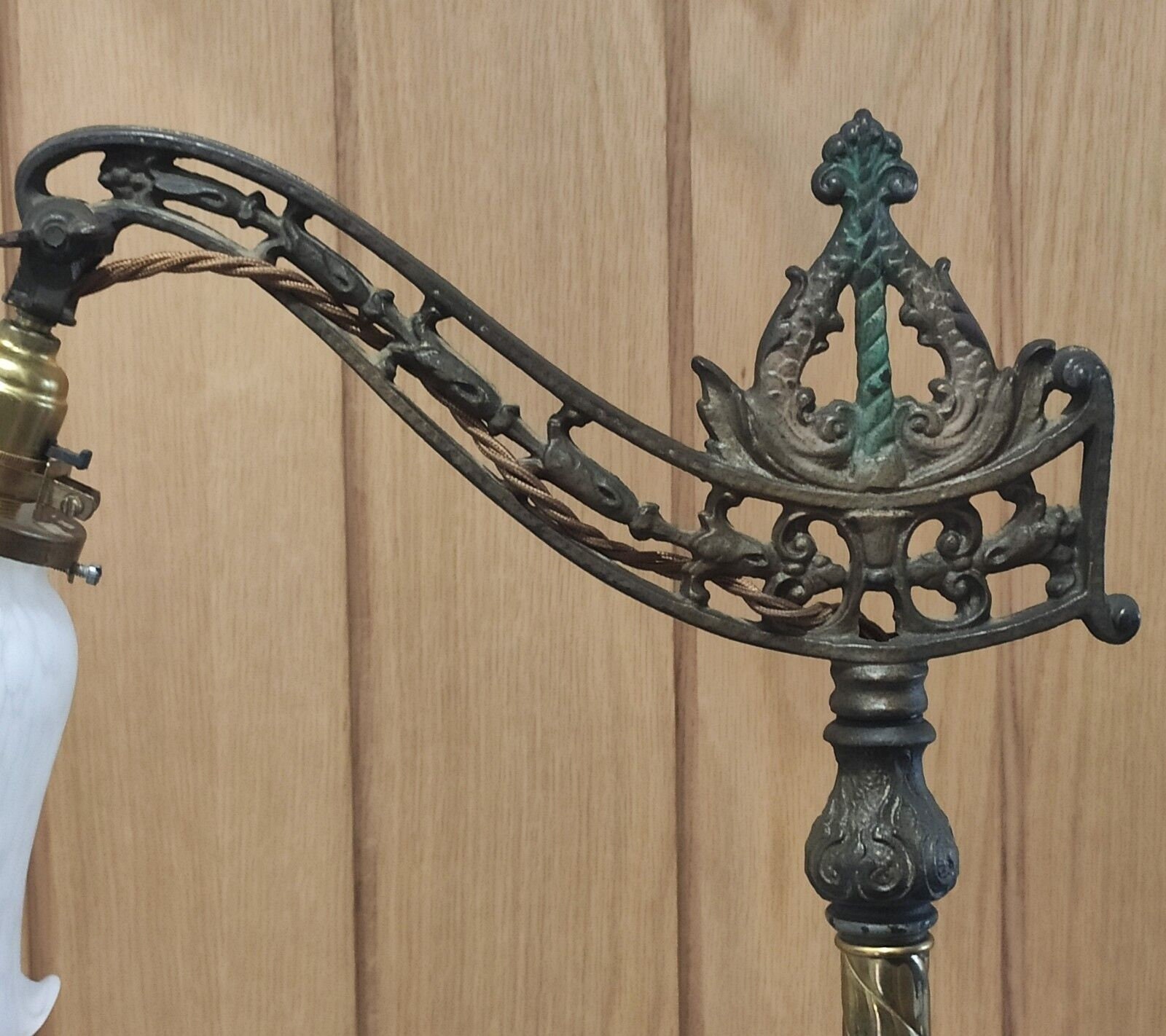 Antique Rococo Revival Wrought Iron/brass Bridge Arm - Etsy