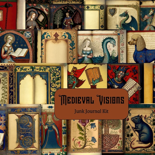 Medieval Journal Scrapbook Kit - Etsy