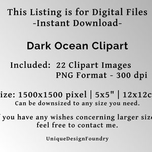 Cursed Ocean Mermaid Watercolor Clipart Bundle, 22 PNG Images Witch ...