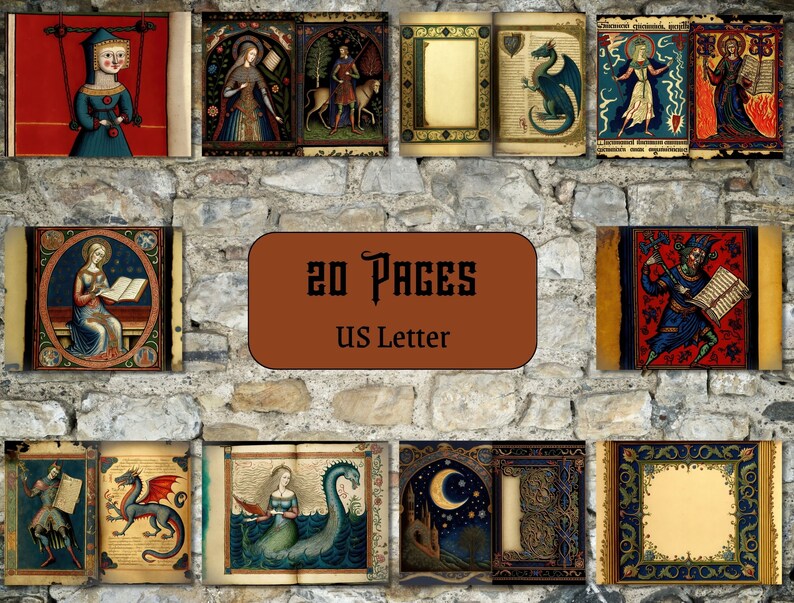 Medieval Visions Junk Journal Kit 20 Printable Codex Junk - Etsy