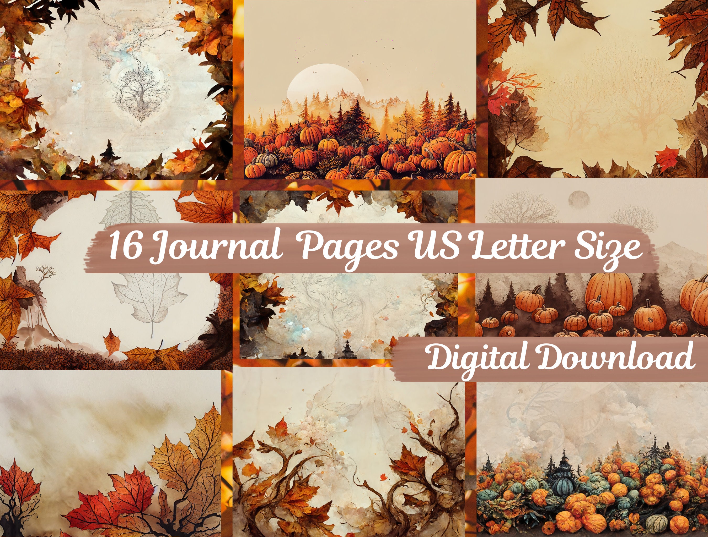 Fall Autumn Junk Journal Printable Kit 28 Junk Journal Pages - Etsy