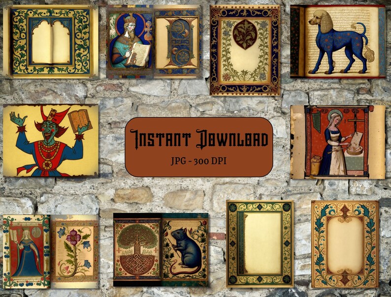 Medieval Visions Junk Journal Kit 20 Printable Codex Junk - Etsy