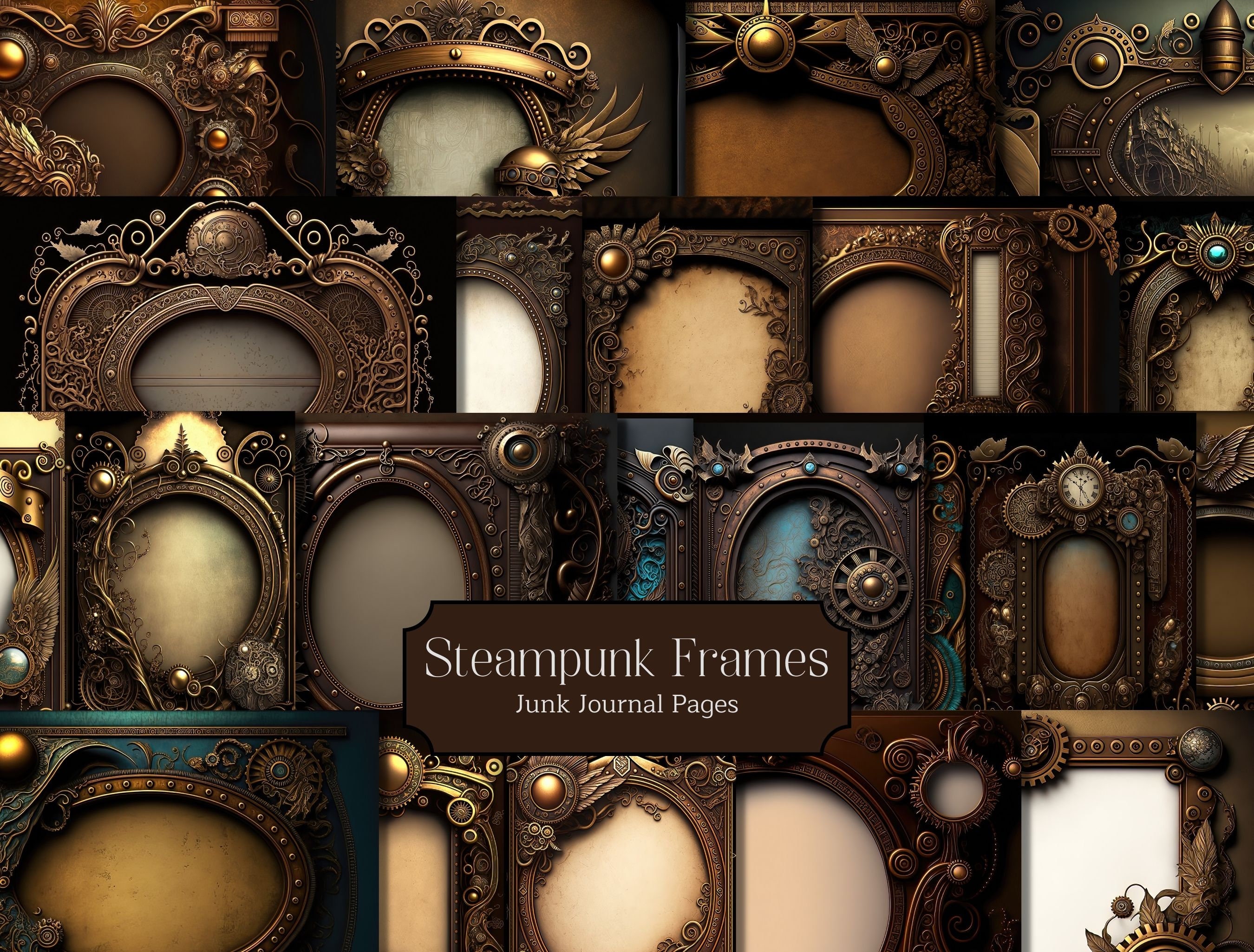 Steampunk Metals Picture Frames