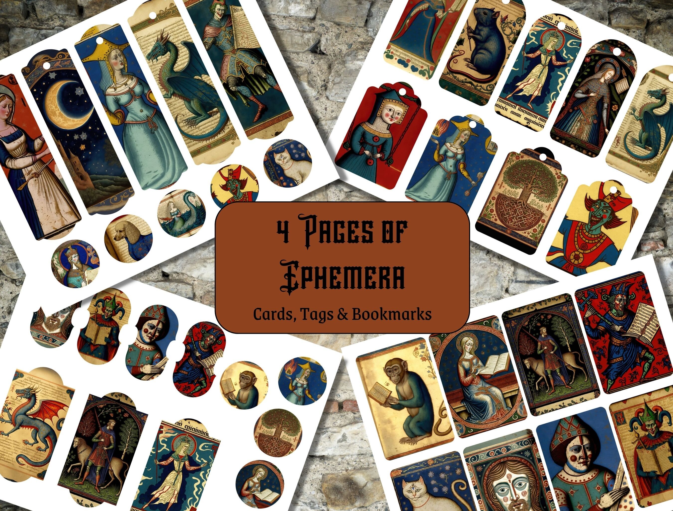 Medieval Visions Junk Journal Kit 20 Printable Codex Junk - Etsy