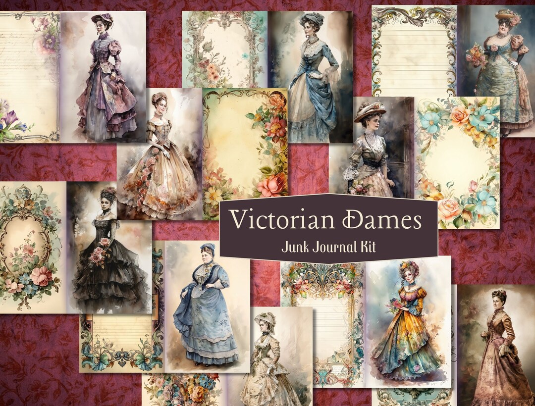 Victorian Dames Junk Journal Kit, 16 Vintage Victorian Women Clothing ...