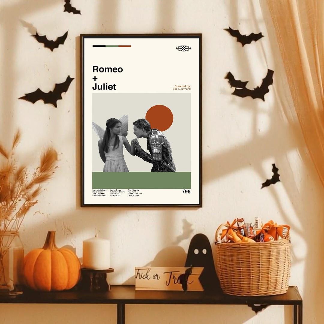 Romeo Juliet Movie Poster Minimalist Retro Vintage - Etsy