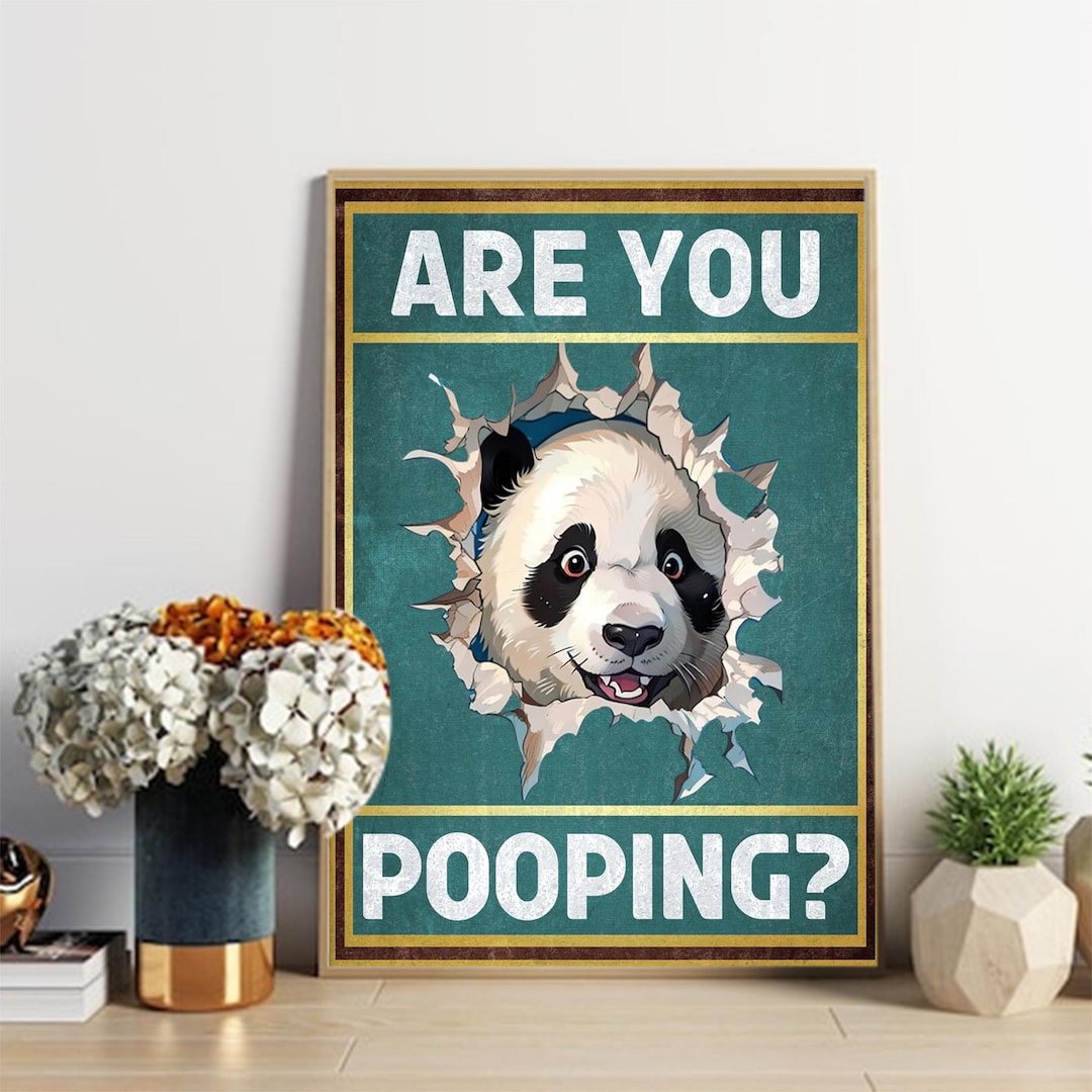 Poster Master Are You Pooping Poster - Panda Print - Etsy