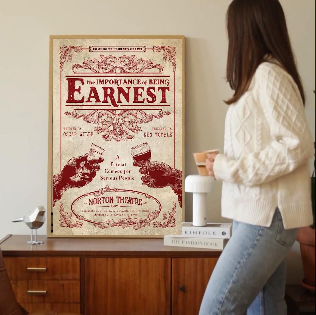 The Importance of Being Earnest Poster Vintage Theater Wall Art Oscar ...