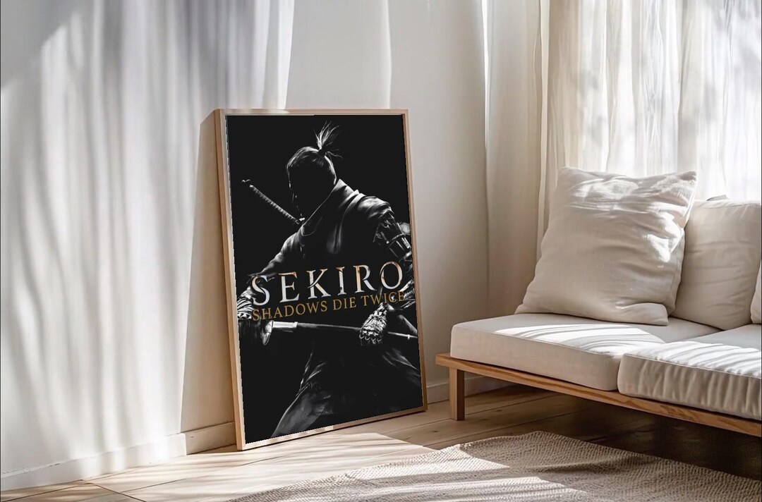 Frameless Sekiro Poster Fromsoftware Soulslike Wall Art Print Samurai ...